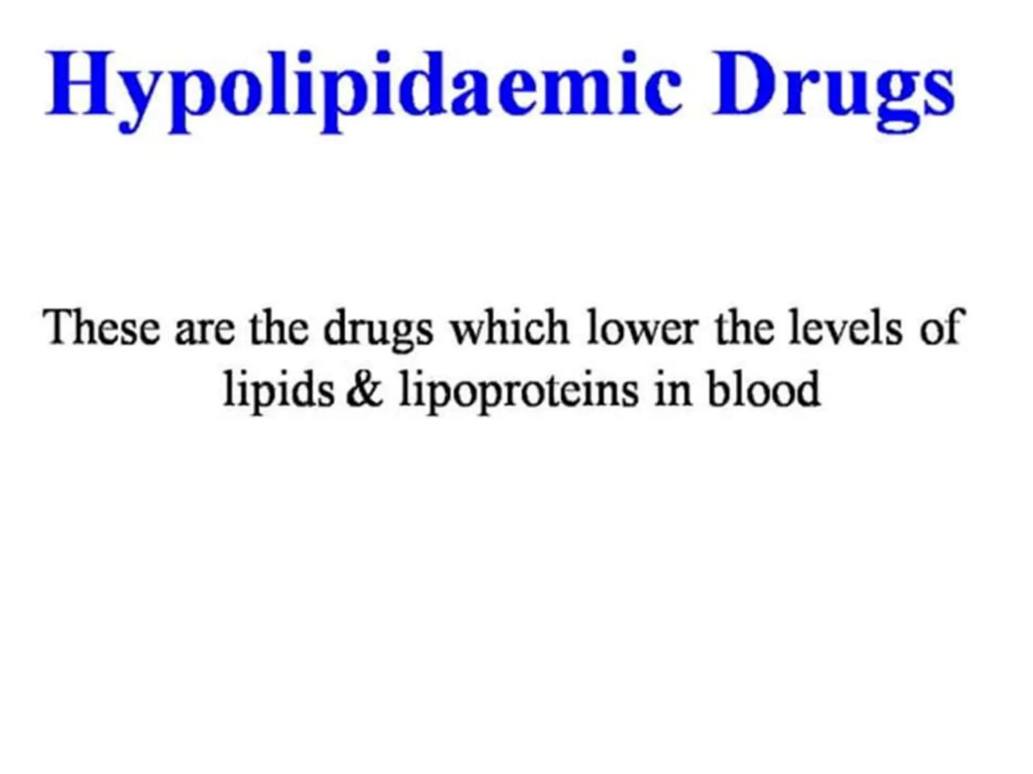 Drugs Used for the Hyperlipidemic drugs, HMG-CoA Reductase Inhibitor ...
