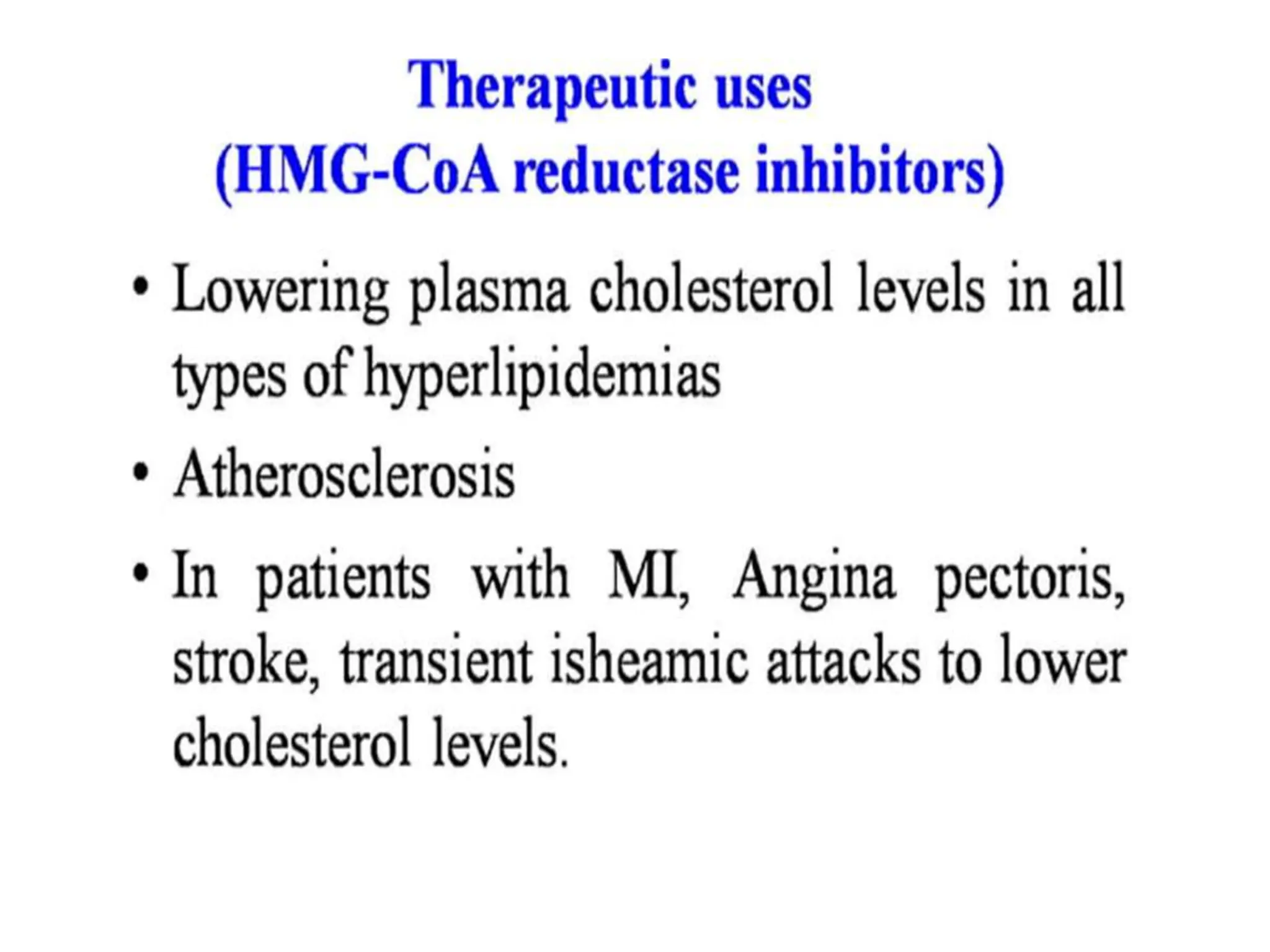 Drugs Used for the Hyperlipidemic drugs, HMG-CoA Reductase Inhibitor ...