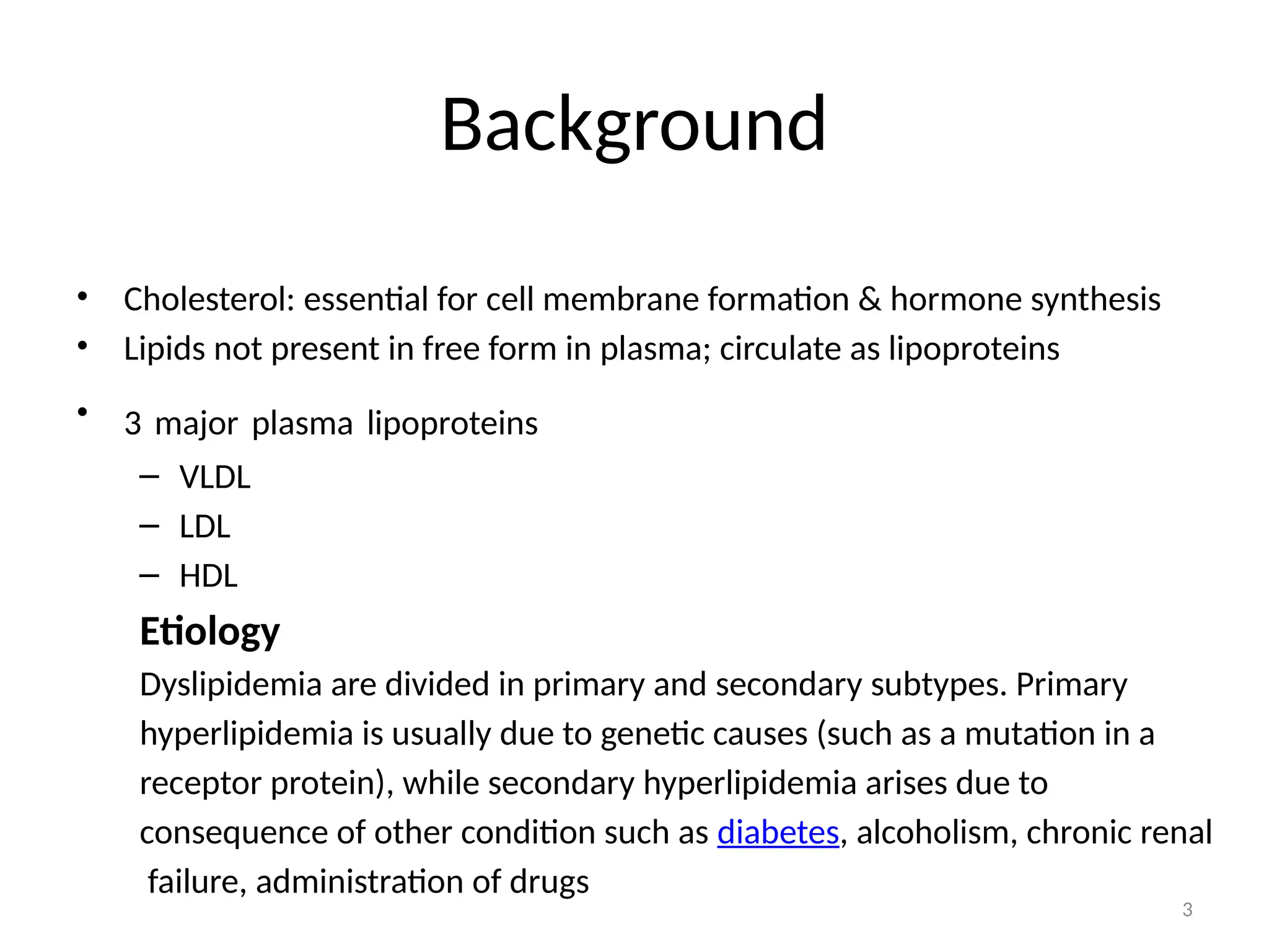 Hyperlipidemia/ Dyslipidemia Pharmacotherapy | PPTX