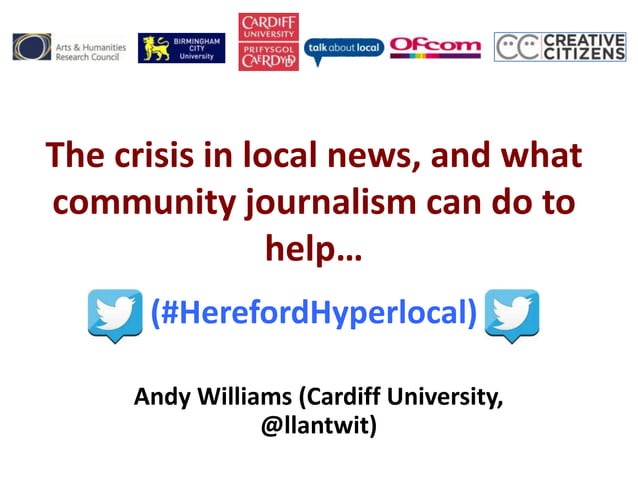 Hyperlocal community journalism slides | PPTX