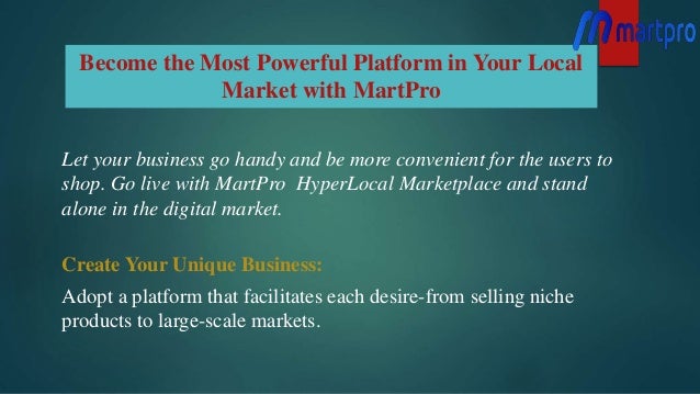 Hyperlocal MarketPlace Platform | PPTX
