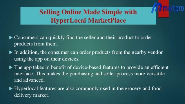 Hyperlocal MarketPlace Platform | PPTX