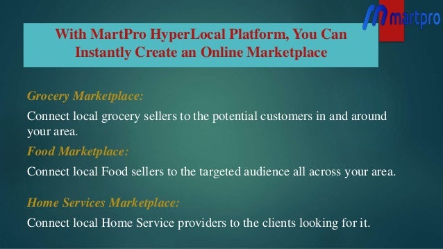 Hyperlocal MarketPlace Platform | PPTX
