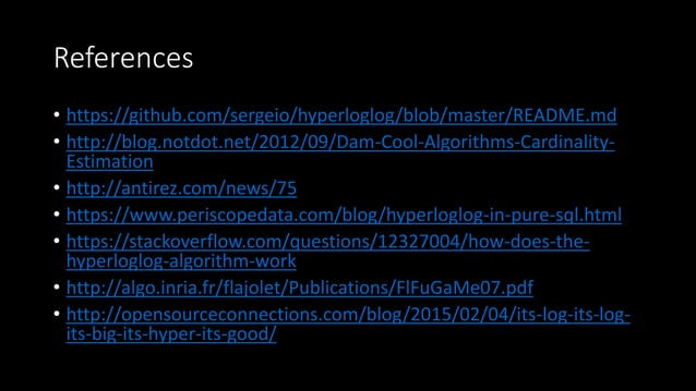 Hyper loglog | PPTX | Databases | Computer Software and Applications