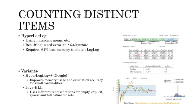 HyperLogLog and friends | PPTX