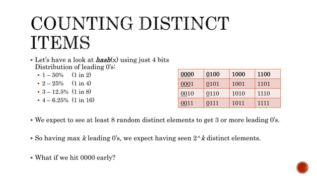 HyperLogLog and friends | PPTX