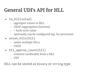 HyperLogLog in Hive - How to count sheep efficiently? | PPT