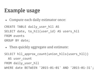 HyperLogLog in Hive - How to count sheep efficiently? | PPT