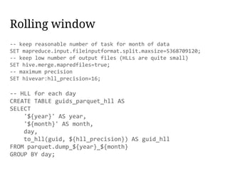 HyperLogLog in Hive - How to count sheep efficiently? | PPT