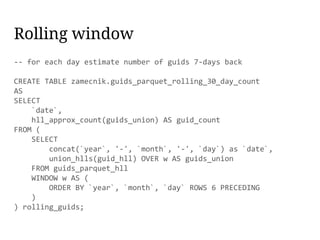 HyperLogLog in Hive - How to count sheep efficiently? | PPT