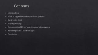 Hyperloop transportation system | PPT