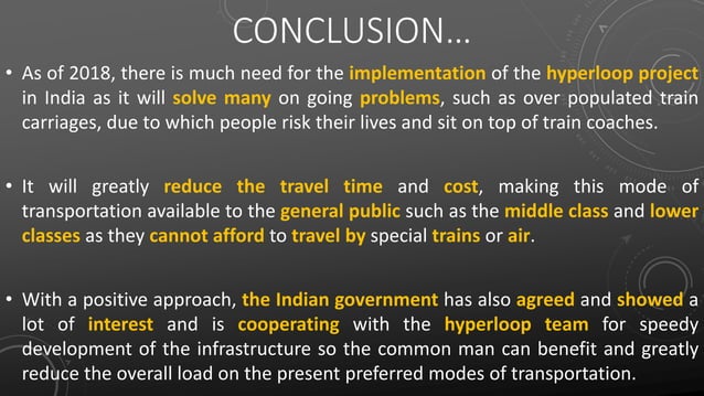 Hyper Loop One PPT - Hyperloop India 2018 | PPTX | Technology & Computing