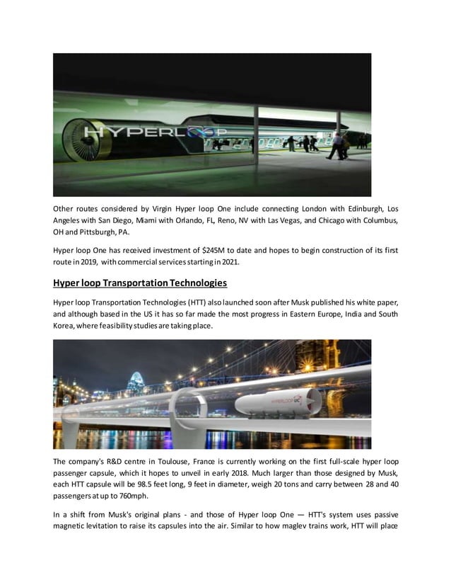 Hyperloop | DOCX | Rail Travel | Travel Type