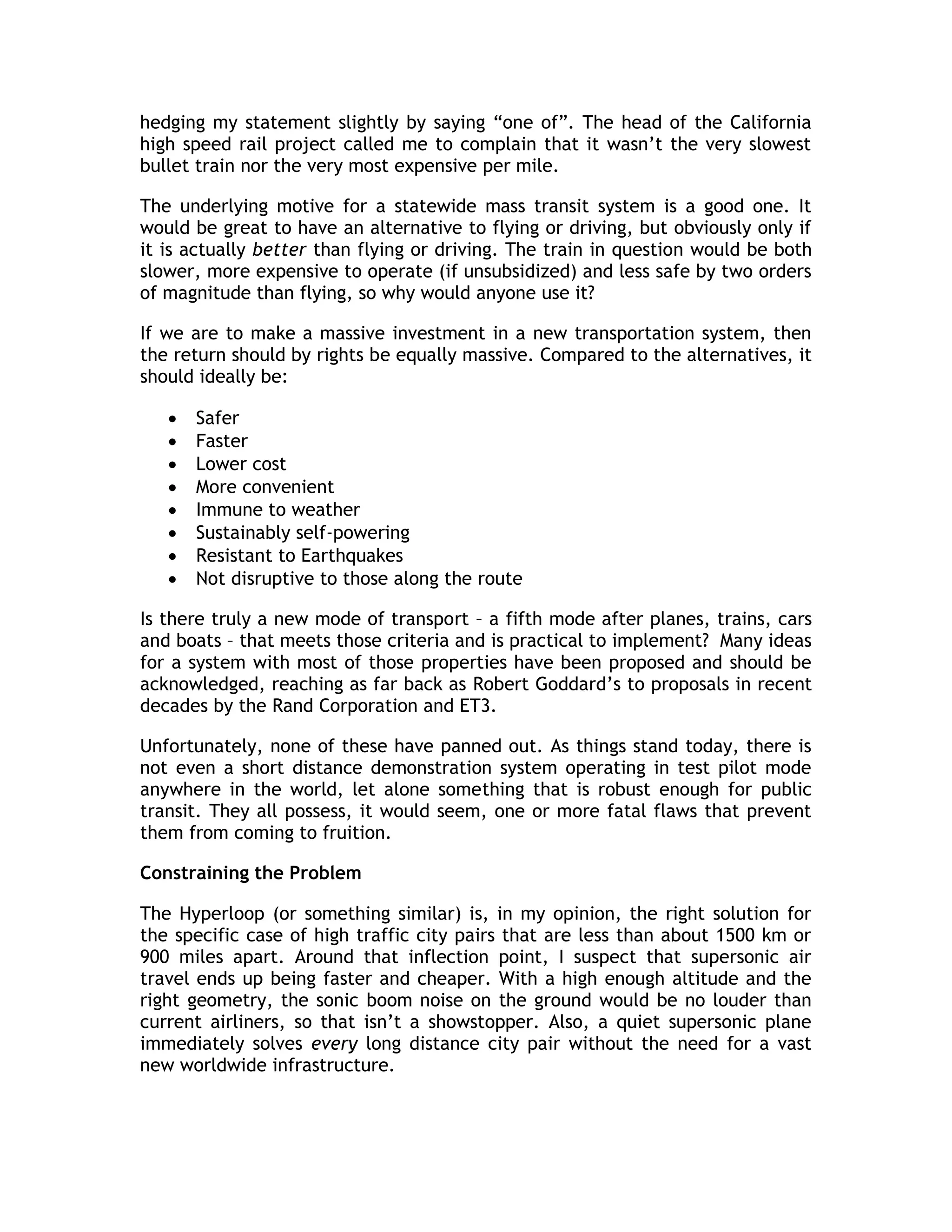 Hyperloop alpha | PDF