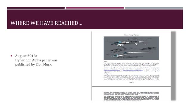 Hyperloop history and current status in india | PPTX