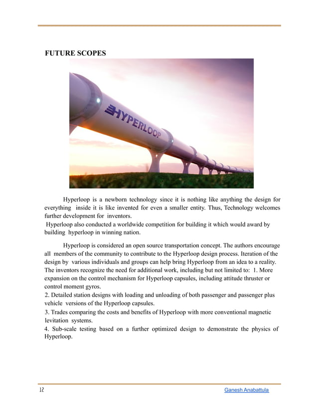 Hyperloop seminar report | PDF