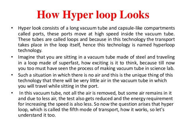 Hyper loop Technology - Capacious Technolgies | PPTX