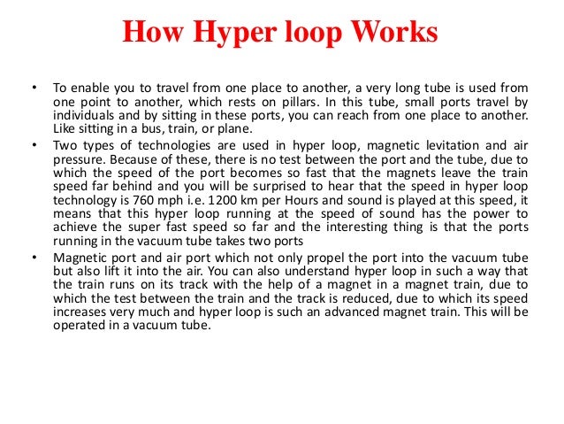 Hyper loop Technology - Capacious Technolgies | PPTX
