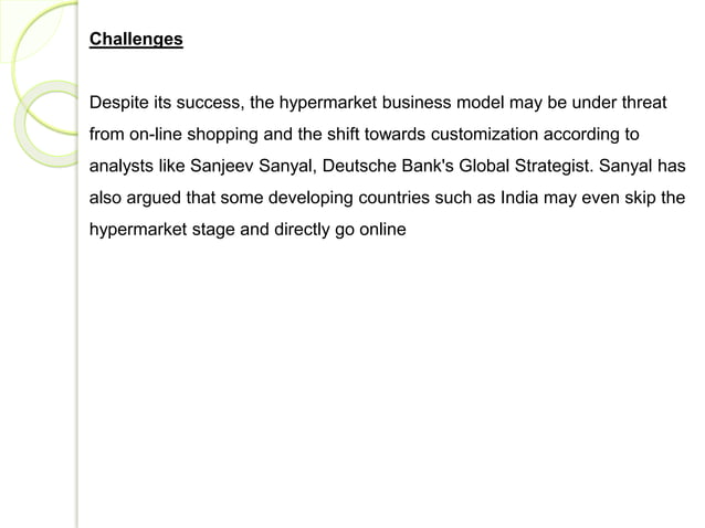 Hypermarket | PPTX | Retail Industry | Industries