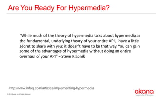 Making Sense of Hypermedia APIs – Hype or Reality? | PPT