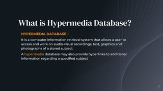 Hypermedia database | PPT