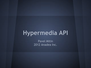 Hypermedia api (HATEOAS) | PPT