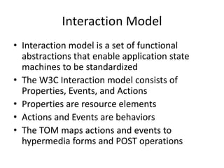 Hypermedia System Architecture for a Web of Things | PPTX