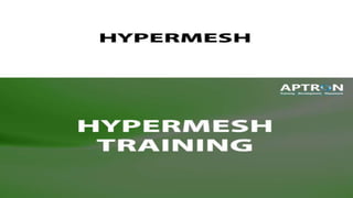 Hypermesh Training in Delhi | PPT