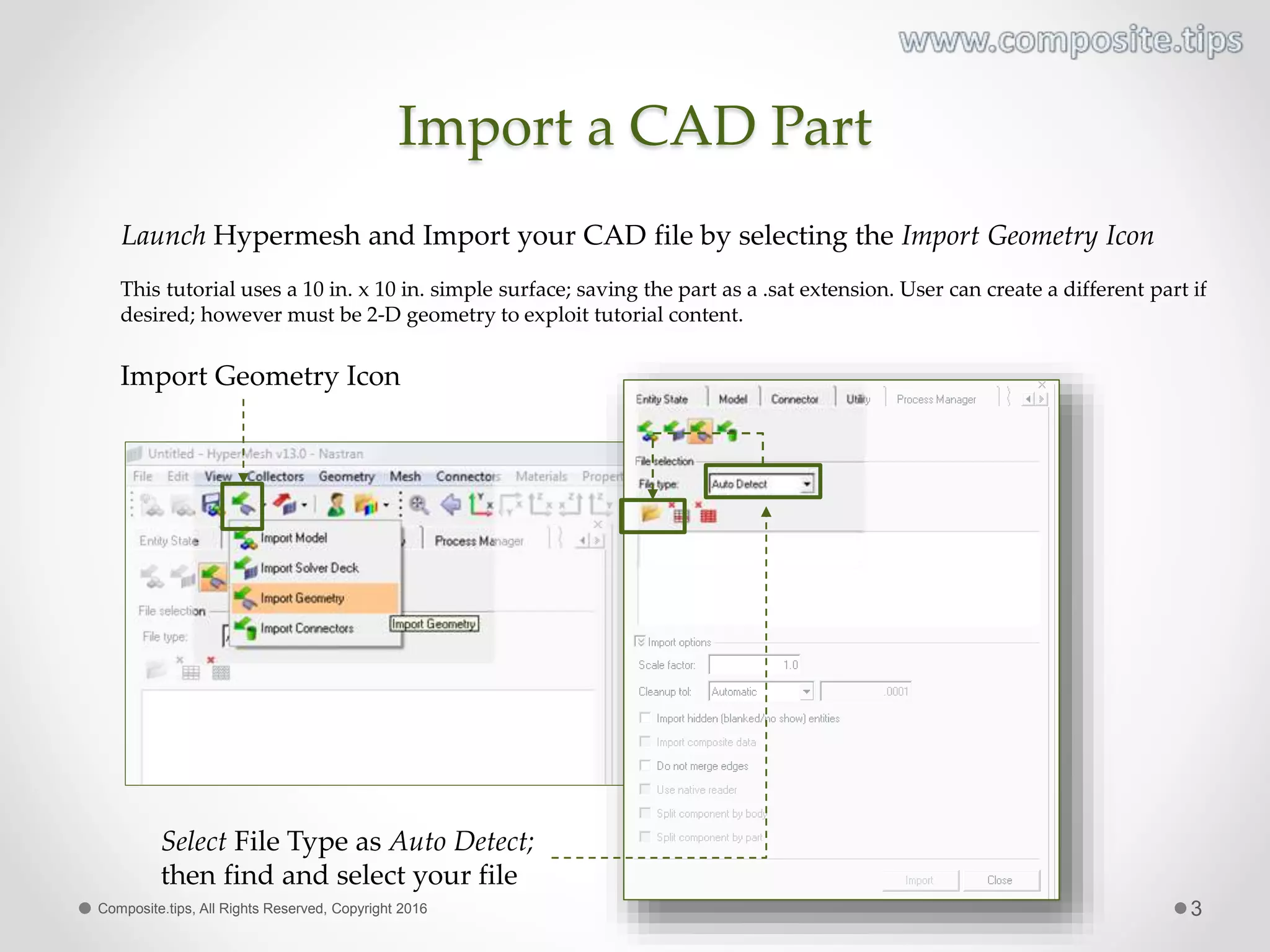 How to create a Composite FEM via Hypermesh | PPTX