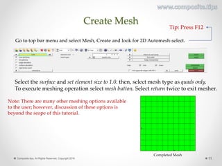 How to create a Composite FEM via Hypermesh | PPTX
