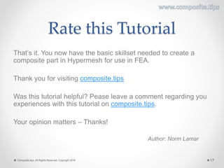 How to create a Composite FEM via Hypermesh | PPTX