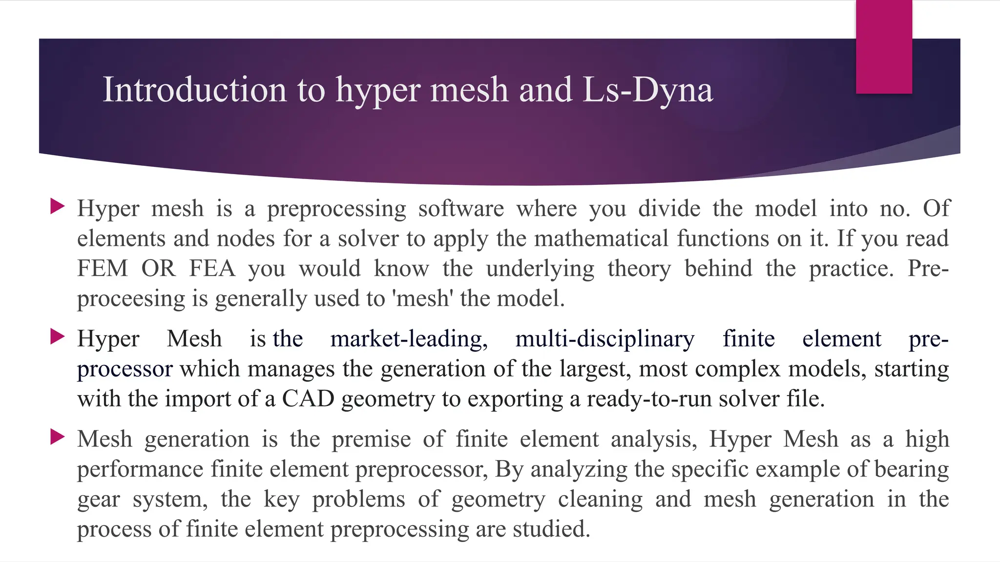 HYPERMESH Power point presentation . Com | PPTX