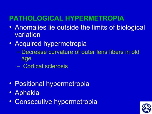 Hypermetropia | PPT | Eye and Vision Conditions | Diseases and Conditions