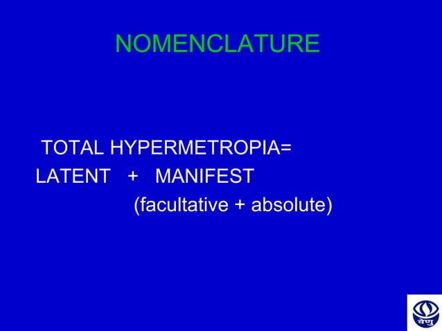 Hypermetropia | PPT | Eye and Vision Conditions | Diseases and Conditions