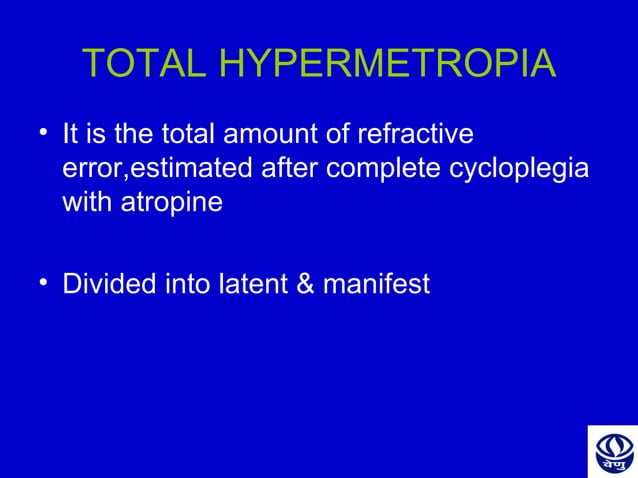 Hypermetropia | PPT | Eye and Vision Conditions | Diseases and Conditions