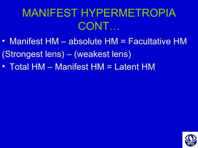 Hypermetropia | PPT | Eye and Vision Conditions | Diseases and Conditions