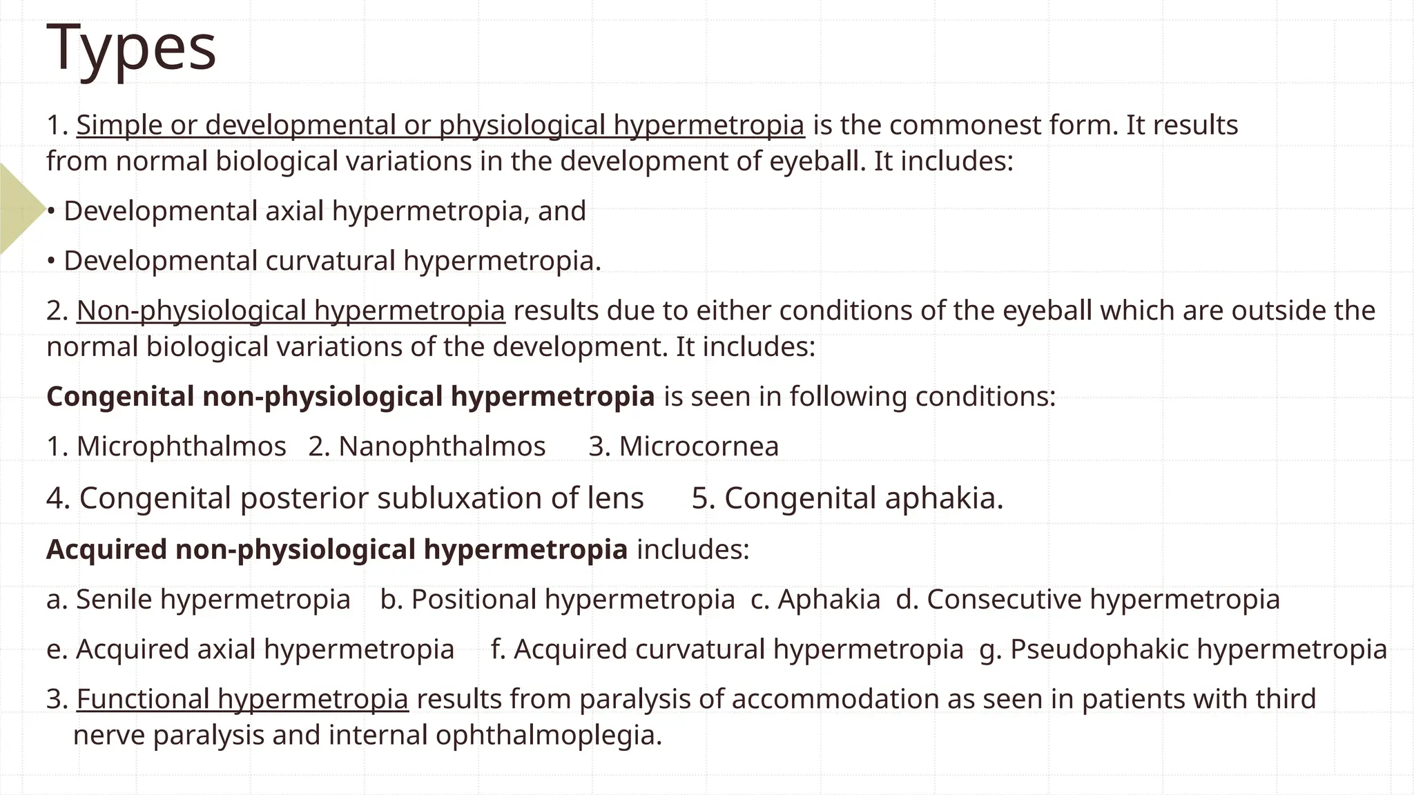 Hypermetropia - Intro, Causes, Types , Symptoms and Management | PPTX