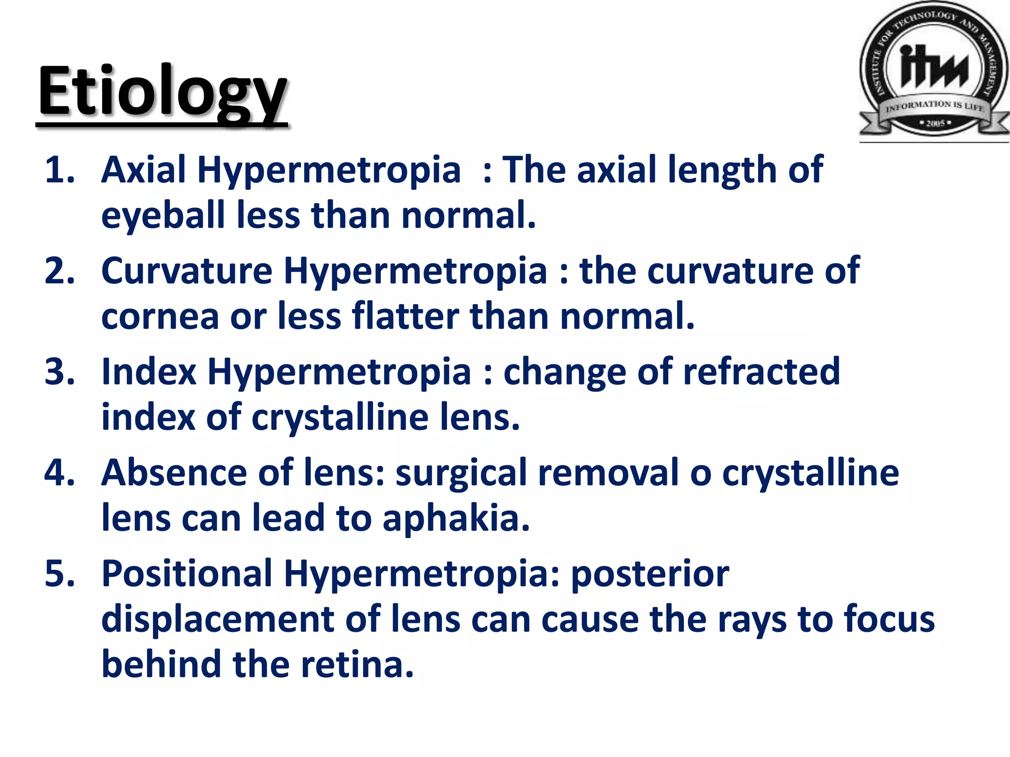 Hypermetropia | PPTX