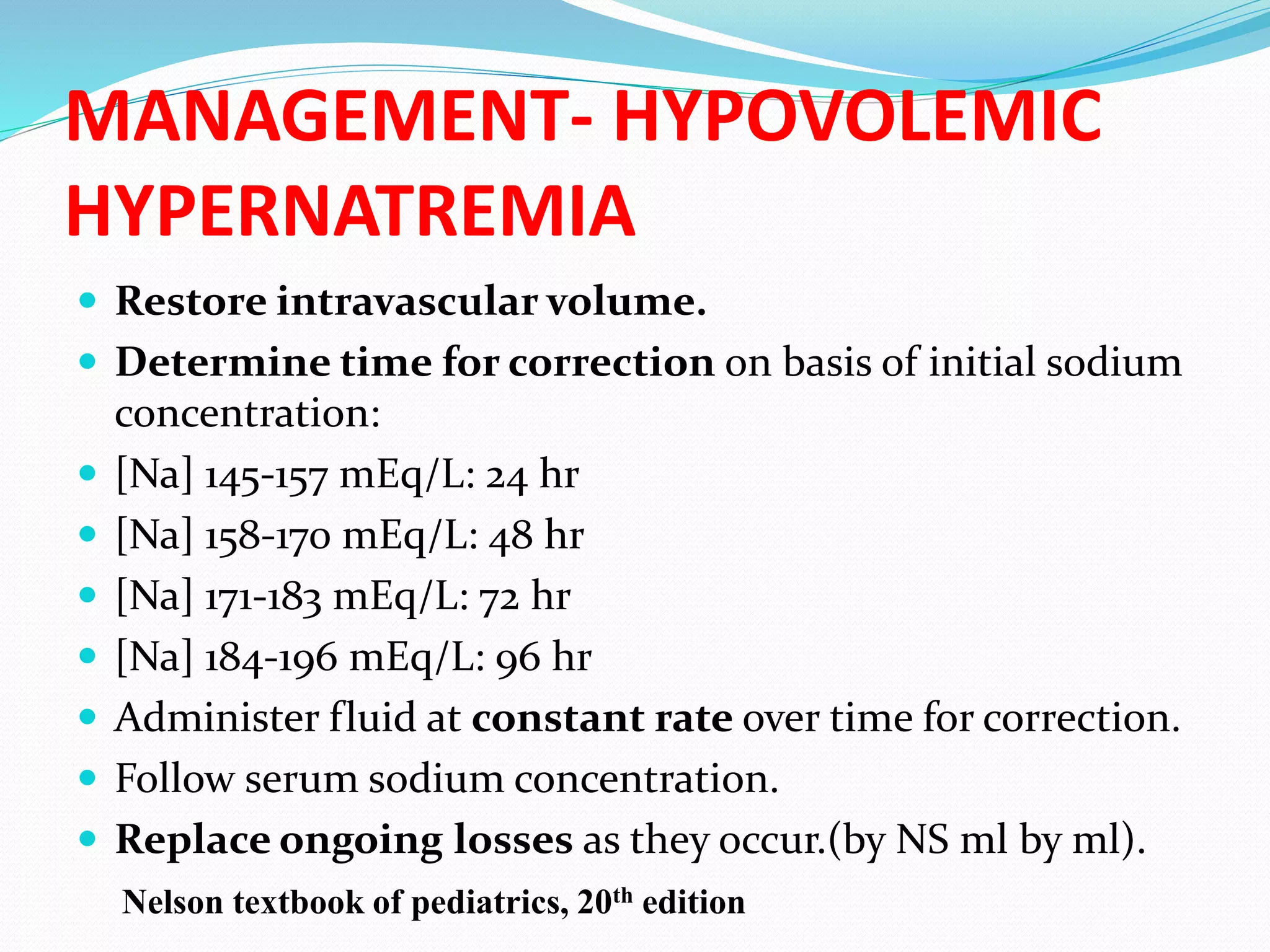 Hypernatremia | PPTX | Blood Disorders | Diseases and Conditions