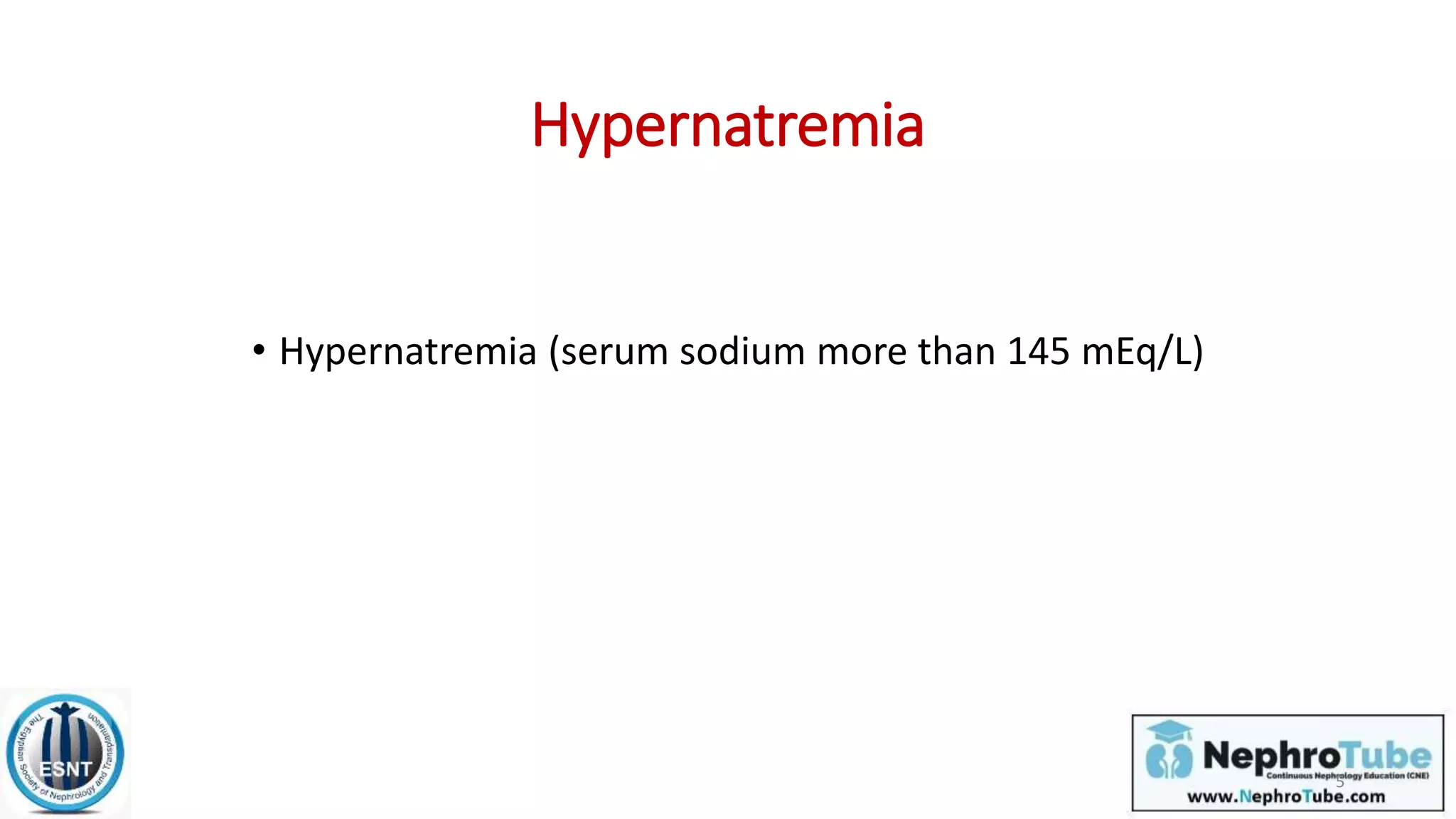 Hypernatremia - Stepwise Practical Approach - Dr. Gawad | PPTX
