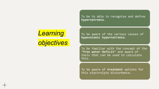 Hypernatremia in elderly patients | PPTX