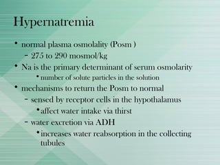 Hypernatremia concised presentation pptx | PPT