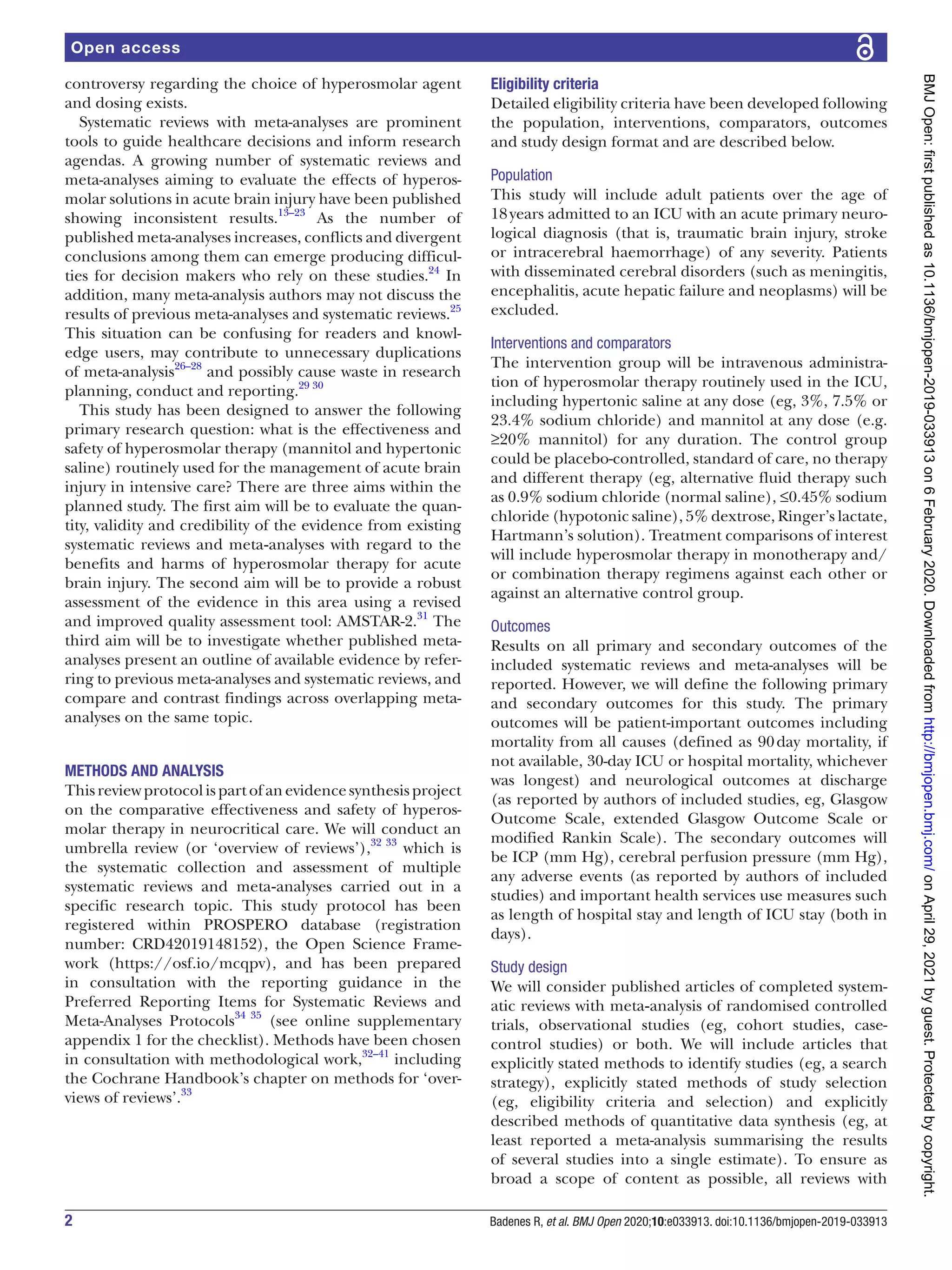 Hyperosmolar therapy for acute brain | PDF
