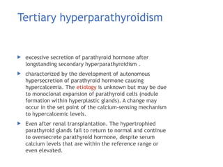 Hyperparathyroidism importance powerpoint | PPTX