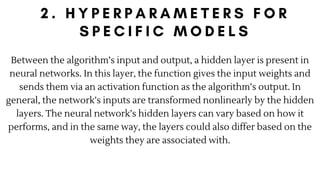 Hyperparameters in Machine Learning.pptx | Artificial Intelligence ...