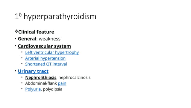 Hyperparathyriodism.Hyperparathyroidism diagnosis and management sign ...