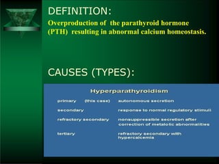 hyperparathyroidism types and management | PPTX