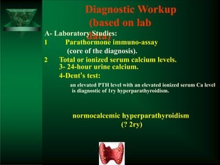 hyperparathyroidism types and management | PPTX