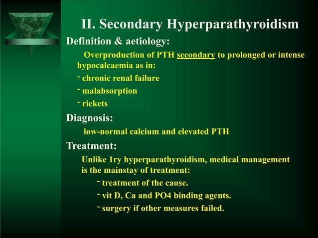 hyperparathyroidism types and management | PPTX
