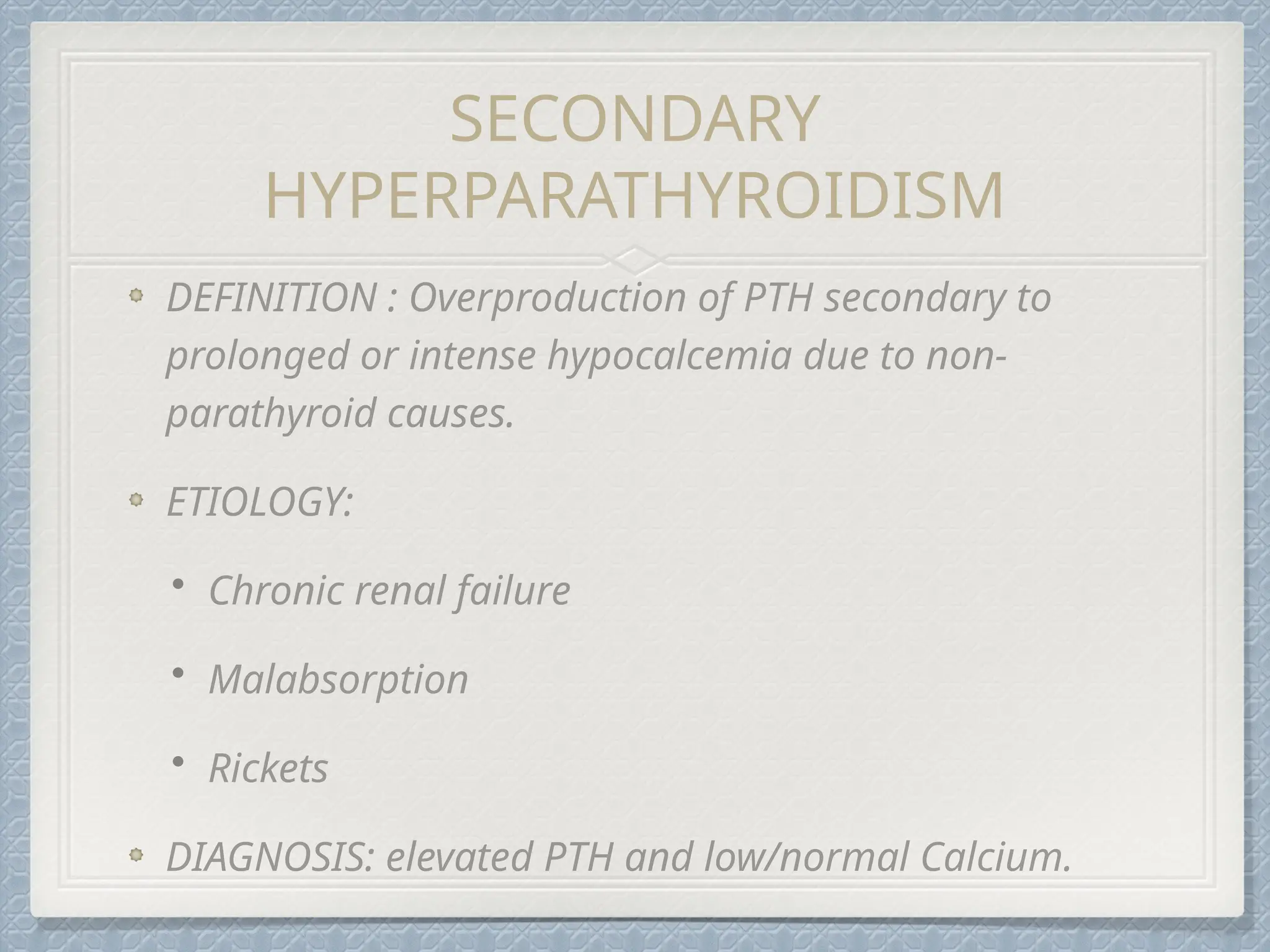 An approach to hyperparathyroidism. . | PPT